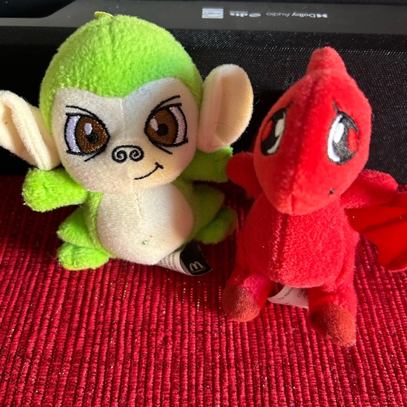 Neopets | Toys | Neopets Mini Mcdonalds Plush Monkey Dragon Y2k 9s ...